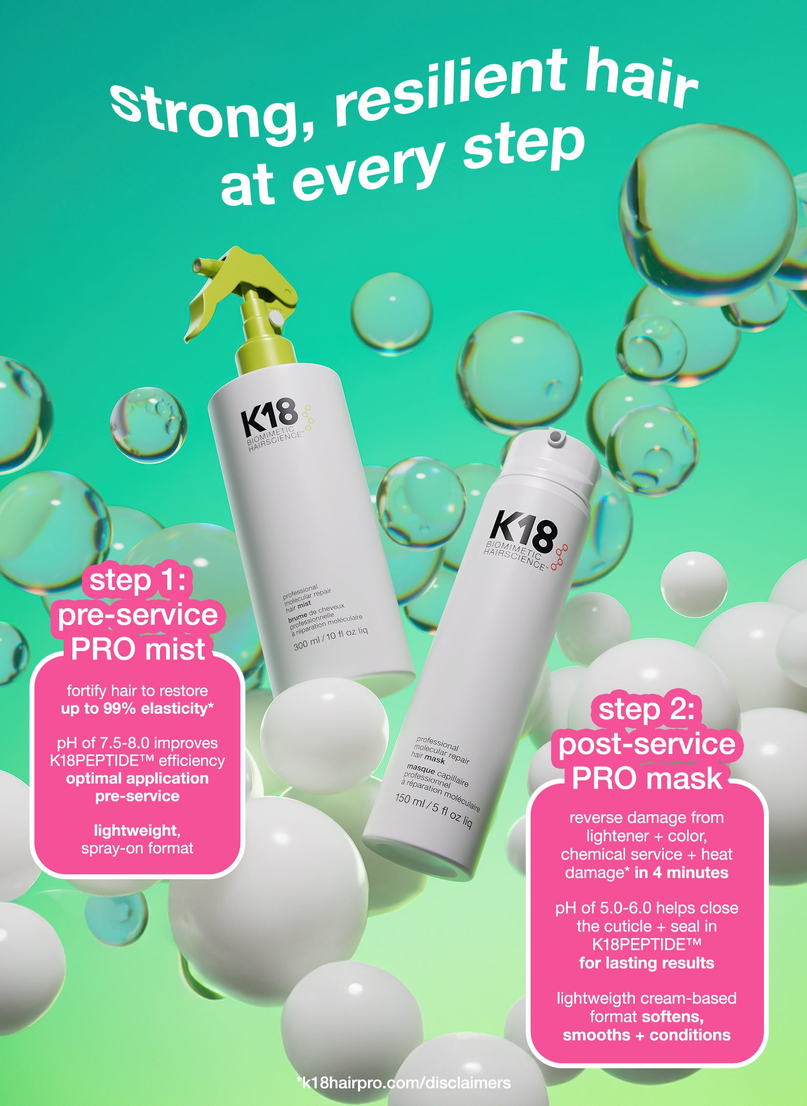 Professional Molecular Repair Mist | K18 Hair Pro